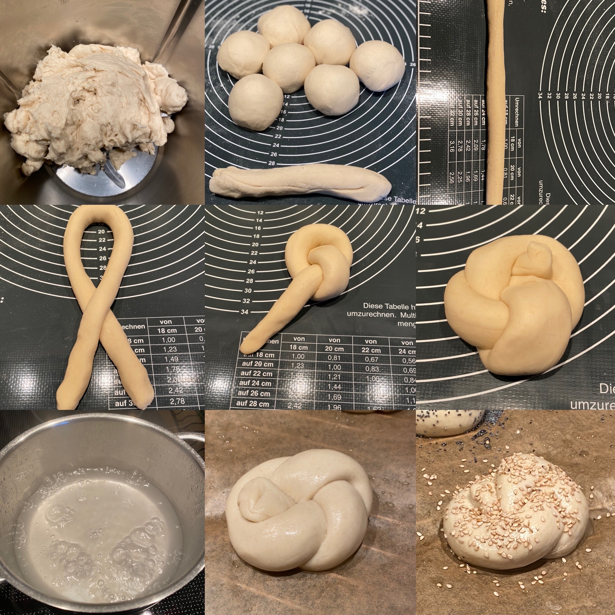 Brezn Knoten - Laugenknoten - Kathis Rezepte